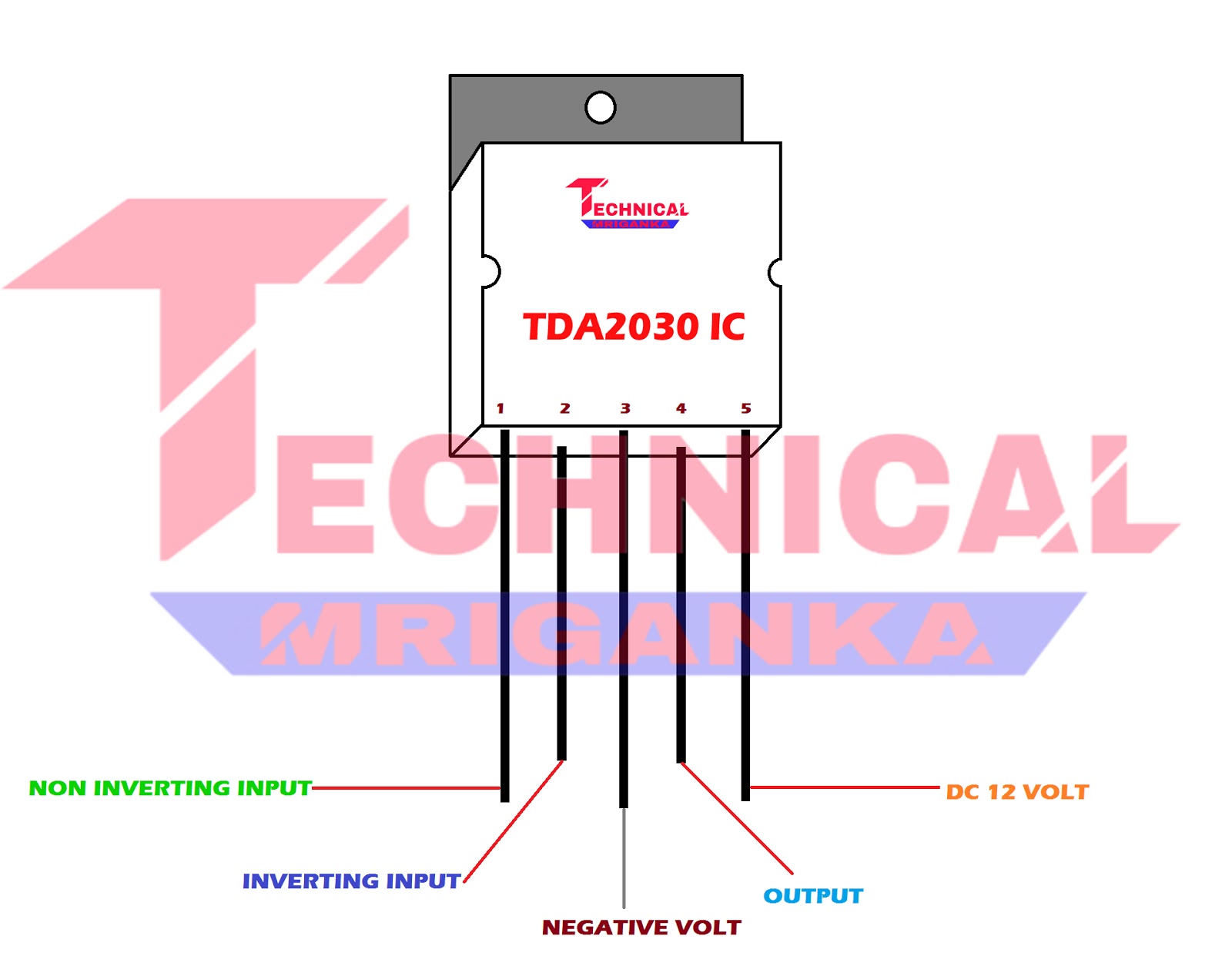 How to wiring TDA2030A audio ic