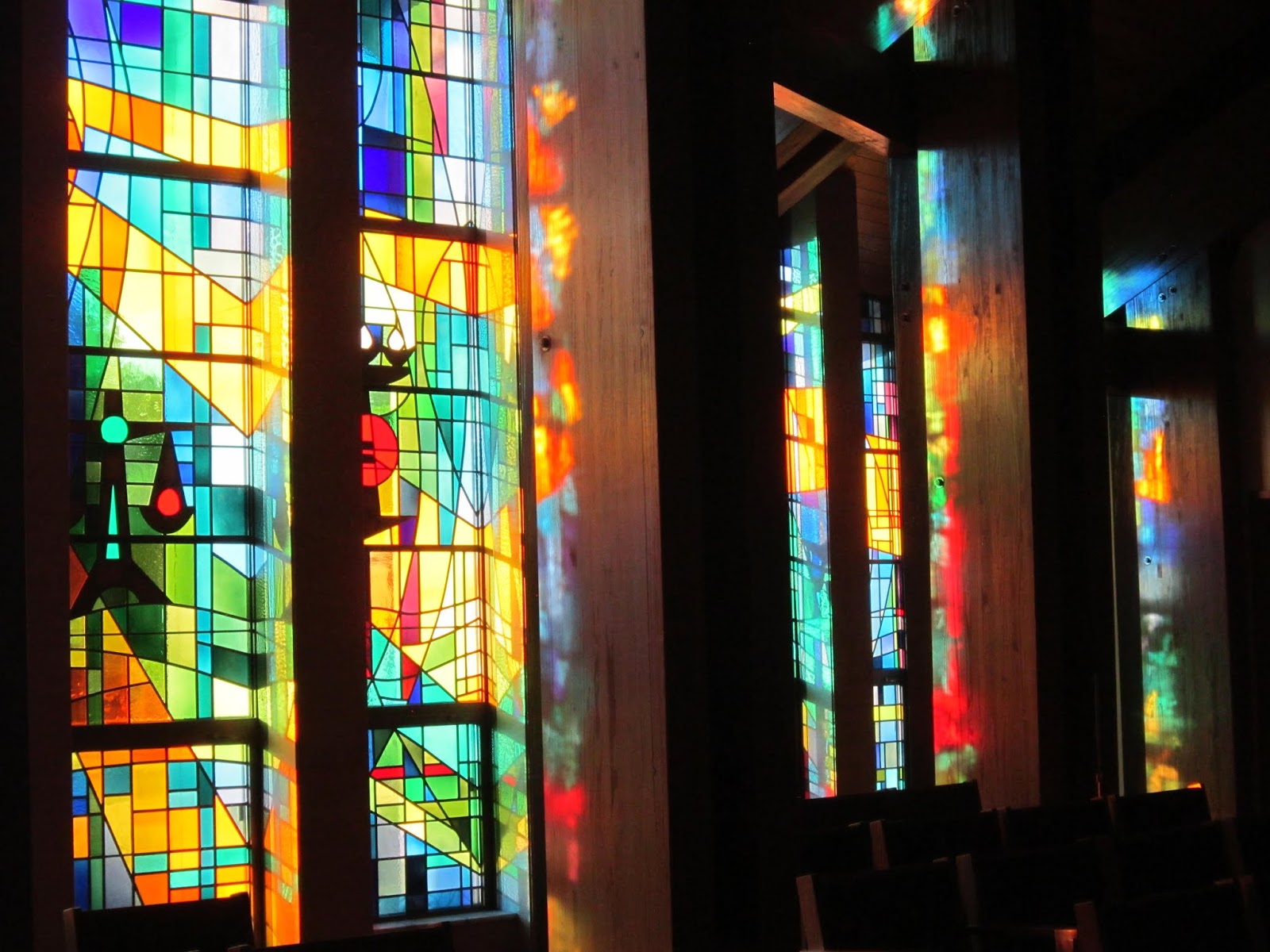 Light Through Stained-Glass Windows: A rare event