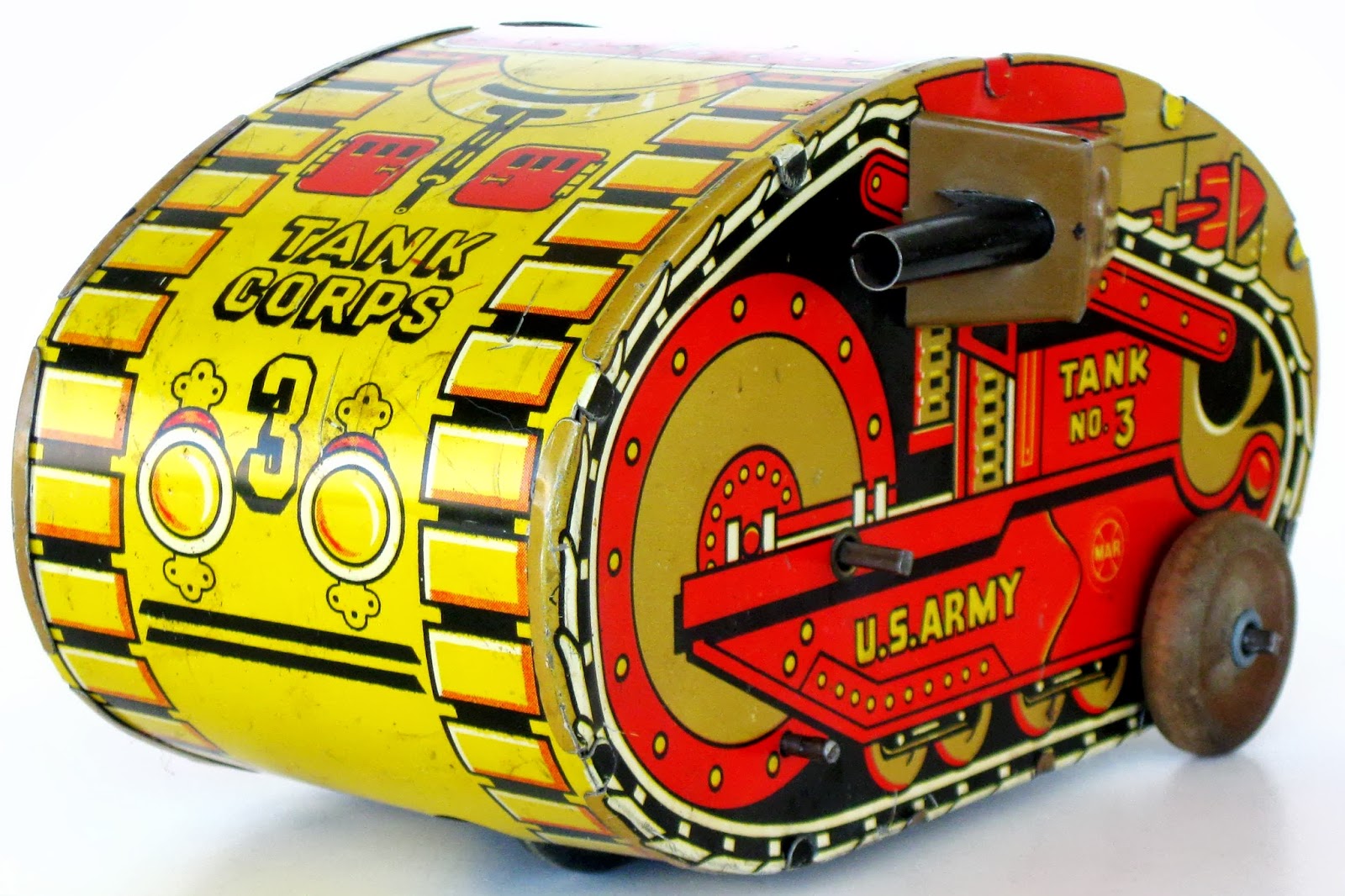 Toys and Stuff: Marx 1938 U.S. Army Tank No. 3 Turnover Tank