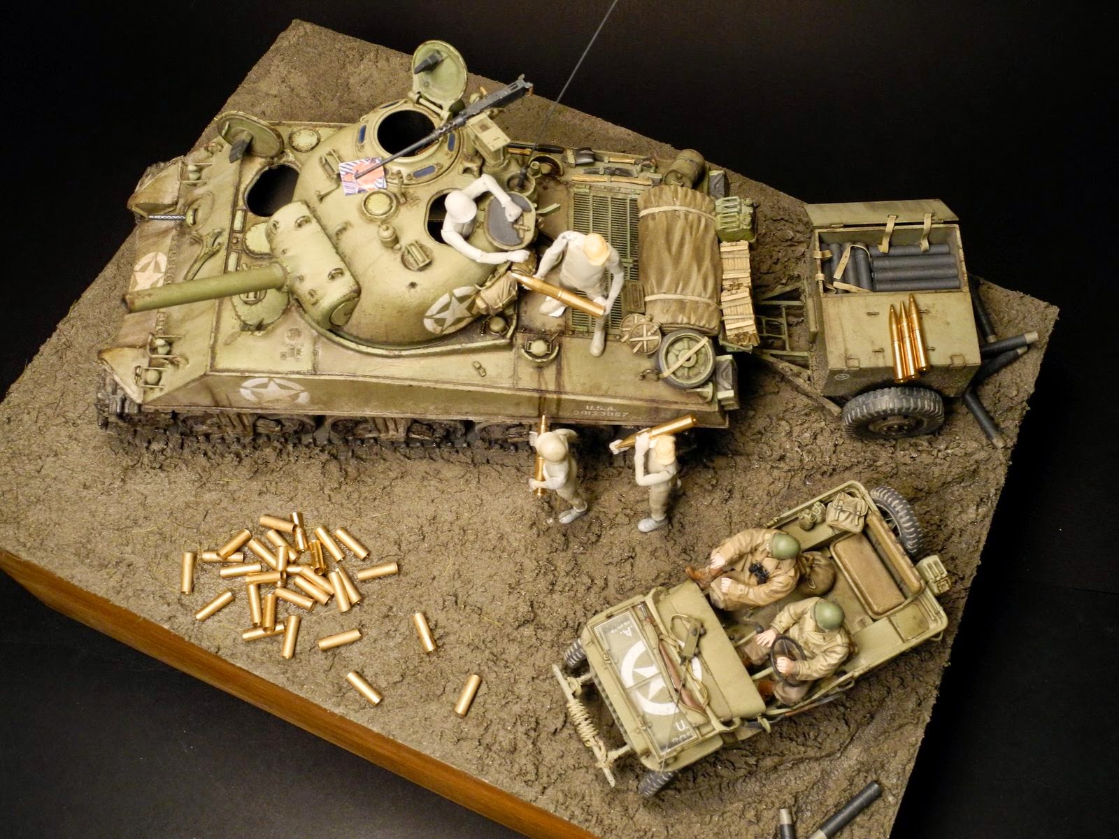 Sherman 105 diorama WiP | planetFigure | Miniatures