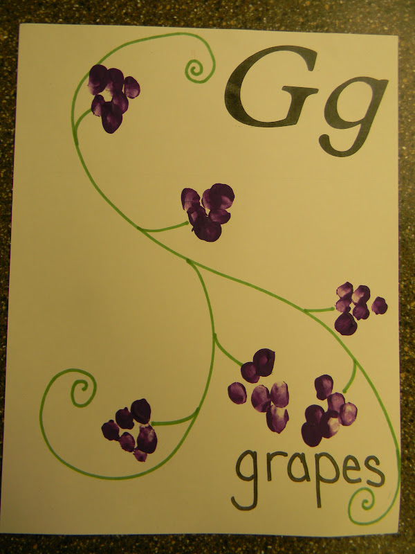 Homemade Memories: Alphabet Book - G is for Grapes