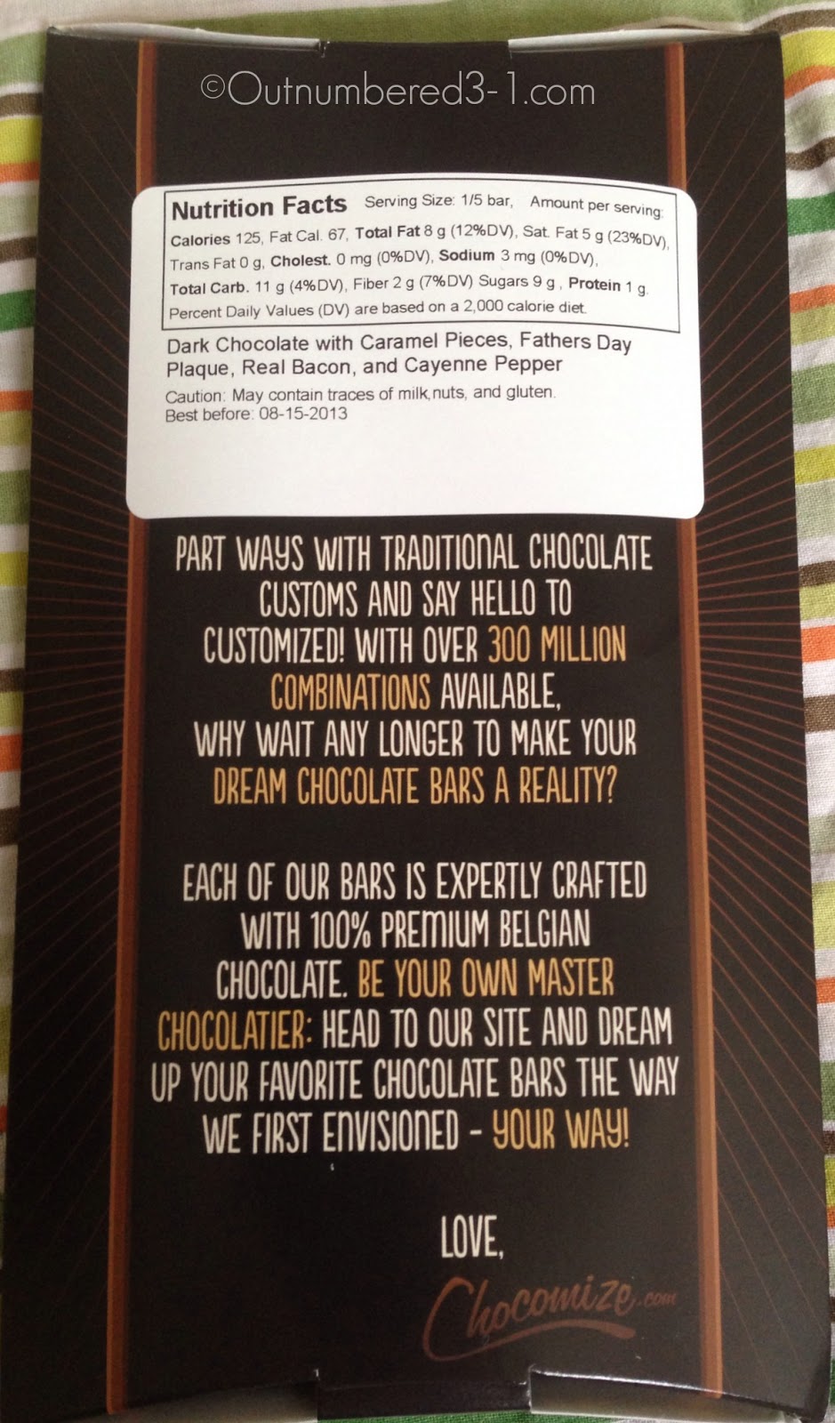 Chocomize - Customized Chocolate Bars for Father's Day - Outnumbered 3 to 1