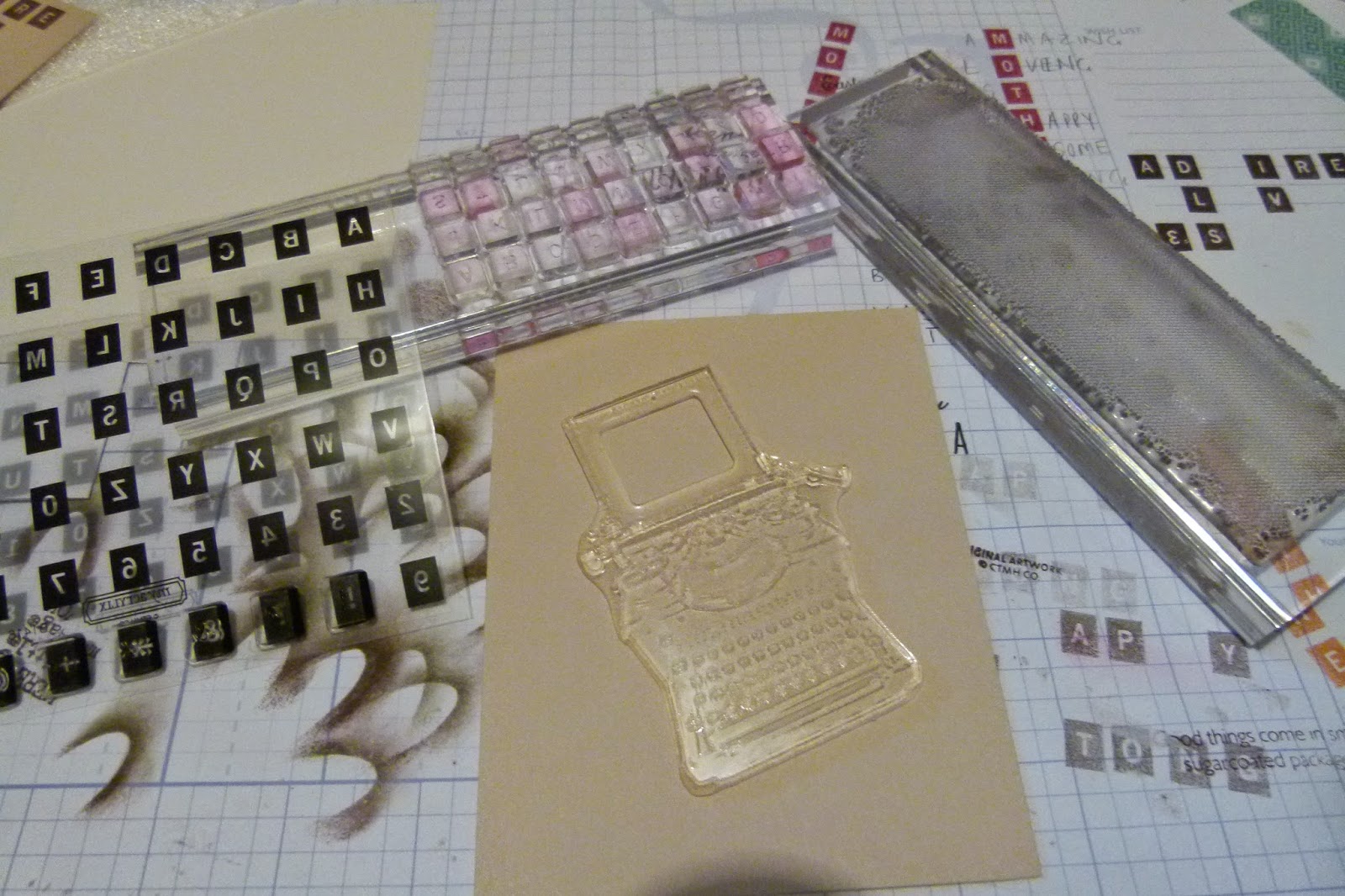 CTMH April Stamp of the Month..... 'Typed Note'