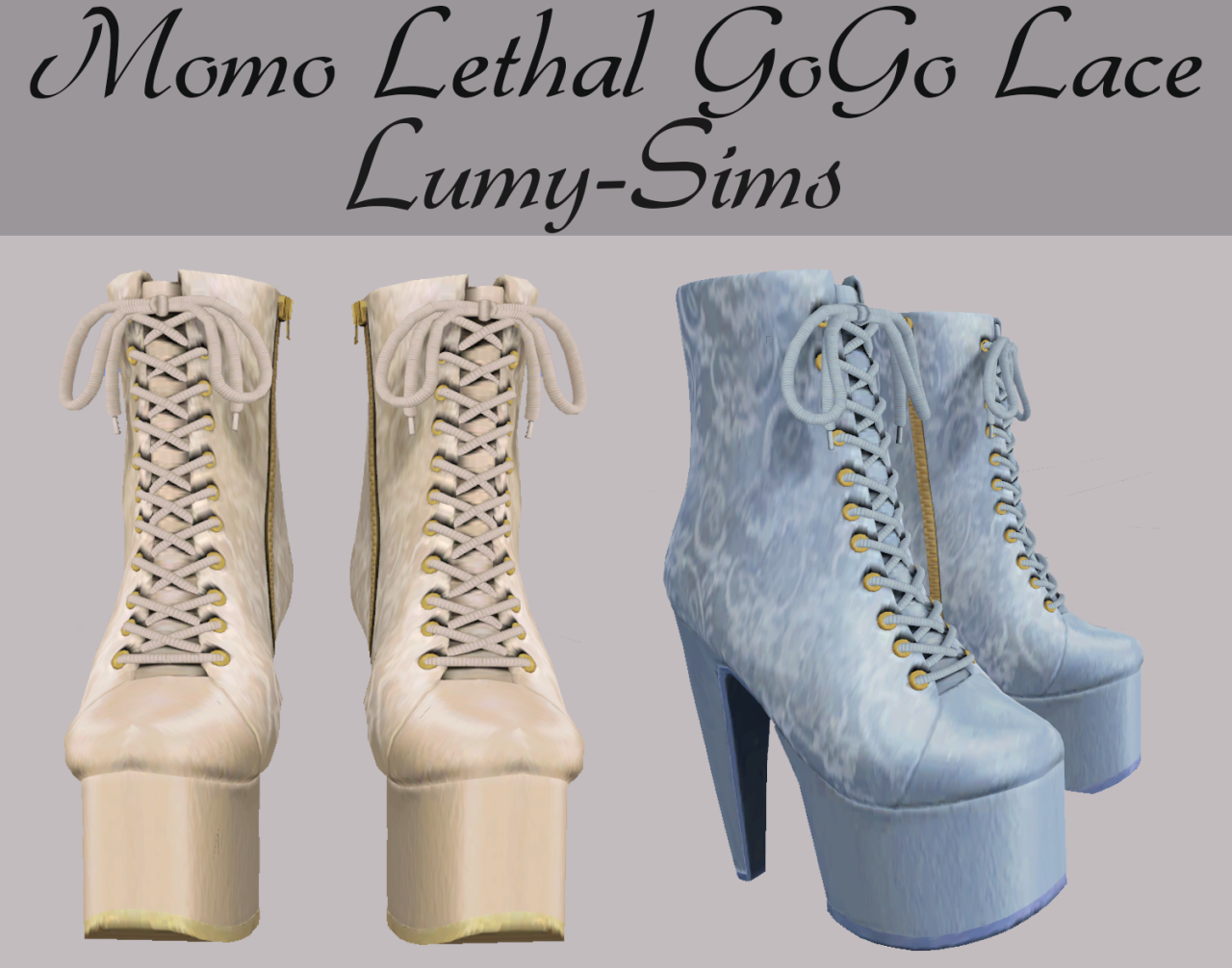 MOMO LETHAL GOGO LACE BOOTS