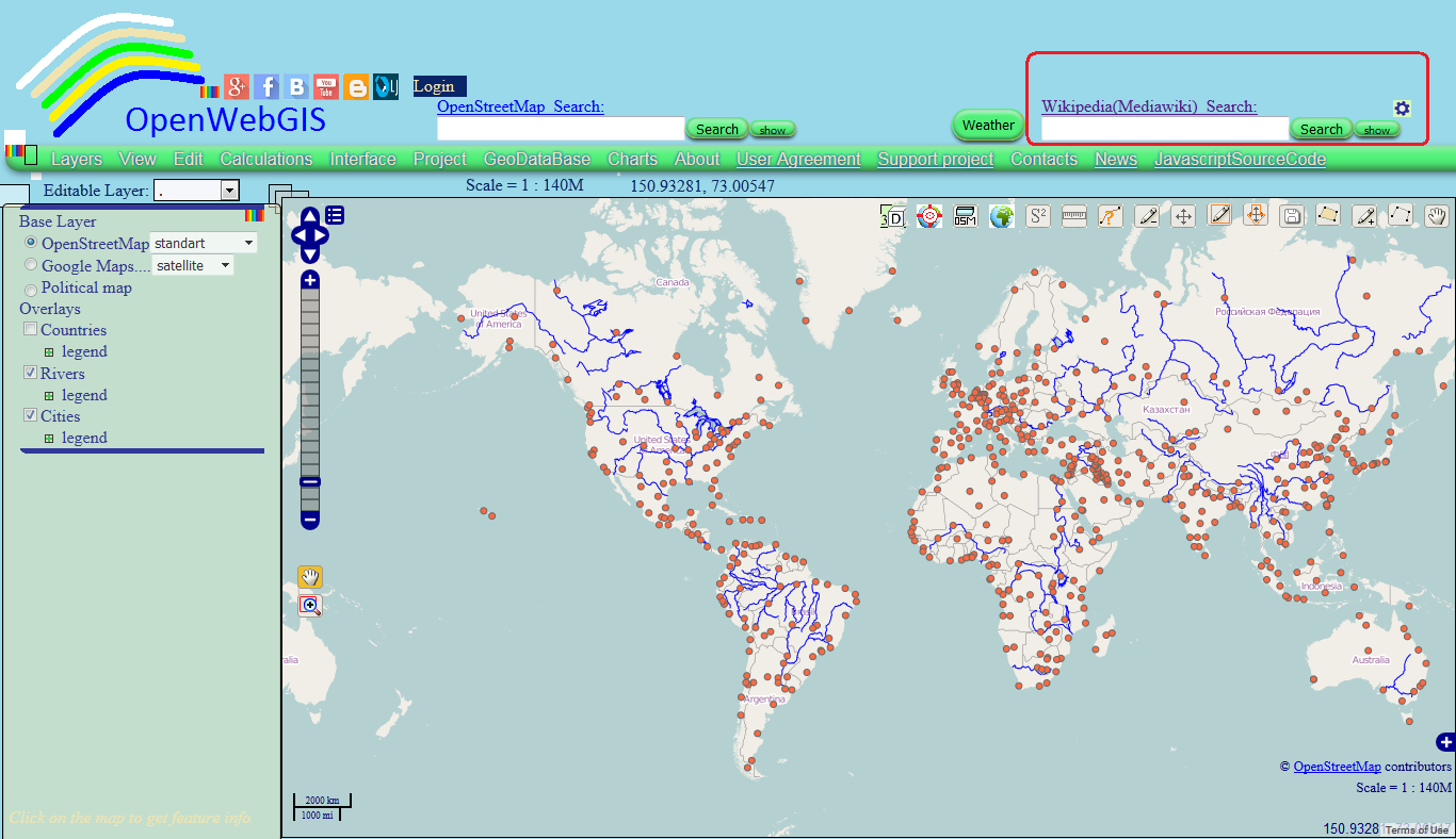 OpenWebGIS is free online GIS: Integrating your map service and ...