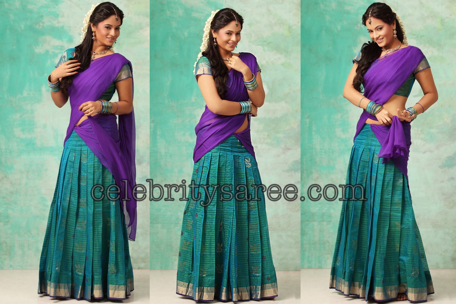 Suja Varunee in Designer Half Saree - Saree Blouse Patterns