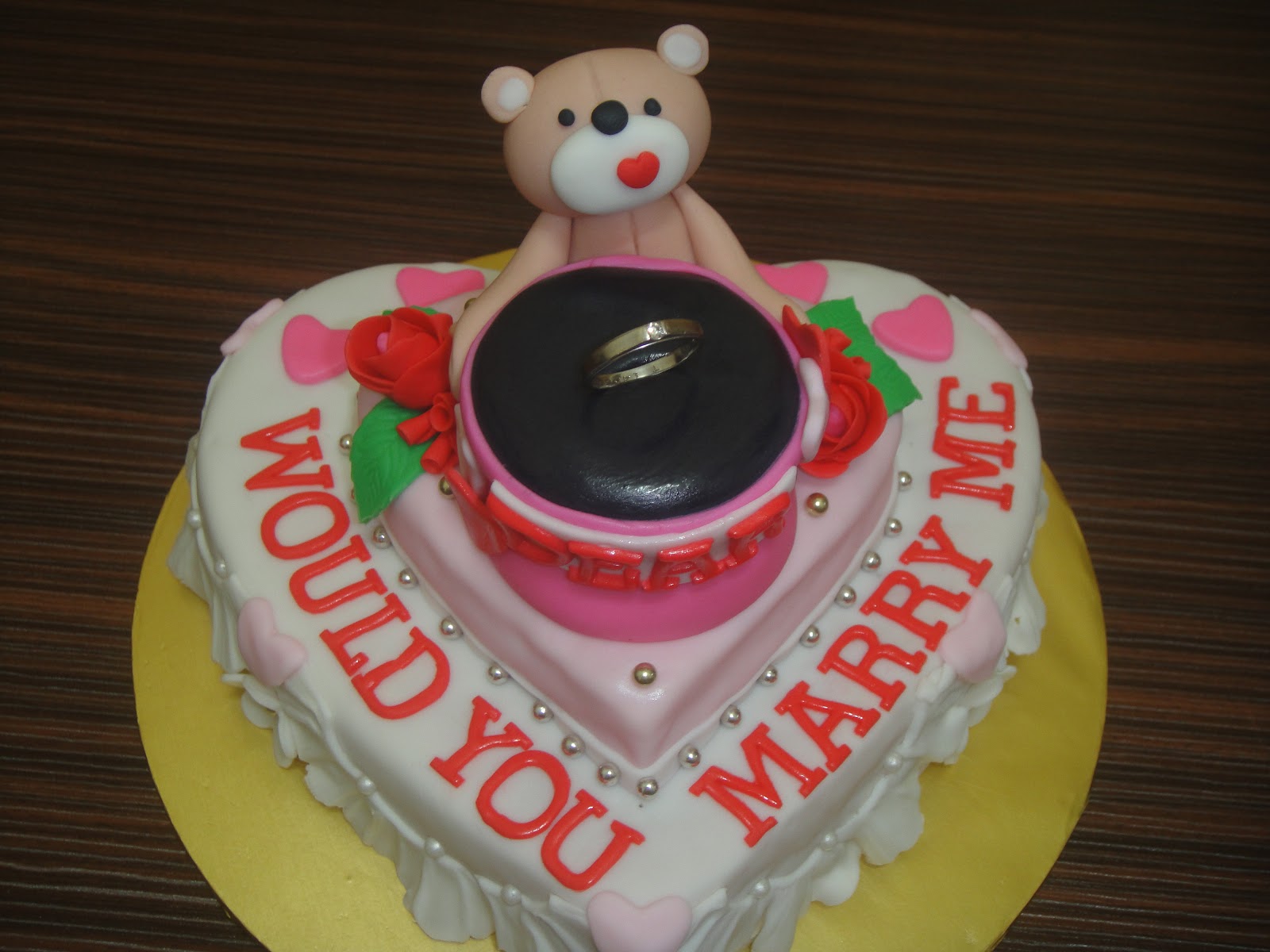 YES.HomemadeBakery : Proposal Cake - Sweet Memories Mini Heart