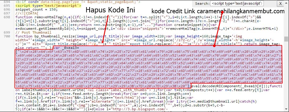 CARA EDIT CREDIT LINK PADA TEMPLATE G VUSION 2 UPDATE - MrTchatto