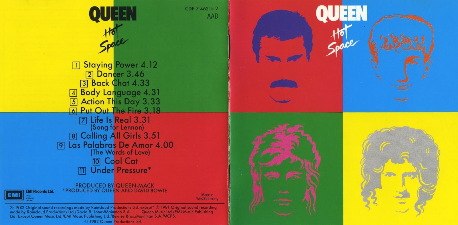 1982 Hot Space - Queen - Rockronología