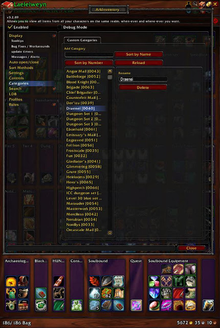 World of Lae: Spring Cleaning with ArkInventory