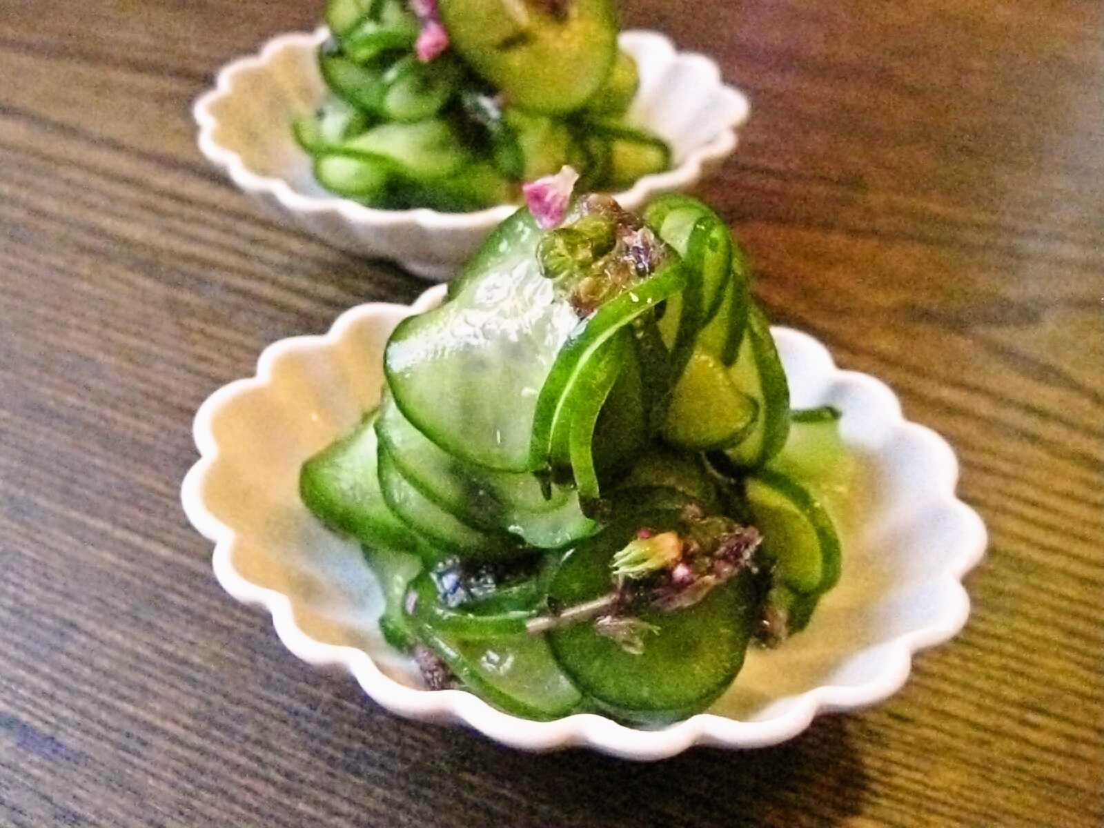 Recipes for Tom: Kyuri to hanaho no sunomono / Japanese cucumber and ...