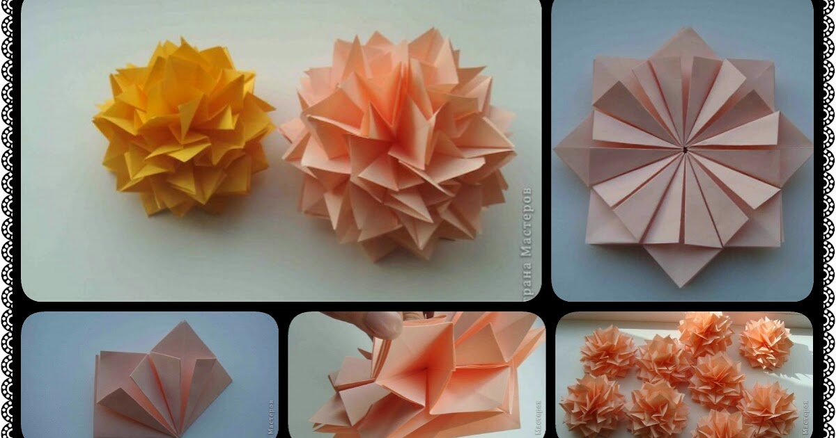 How to make origami dahlias - crazzy craft