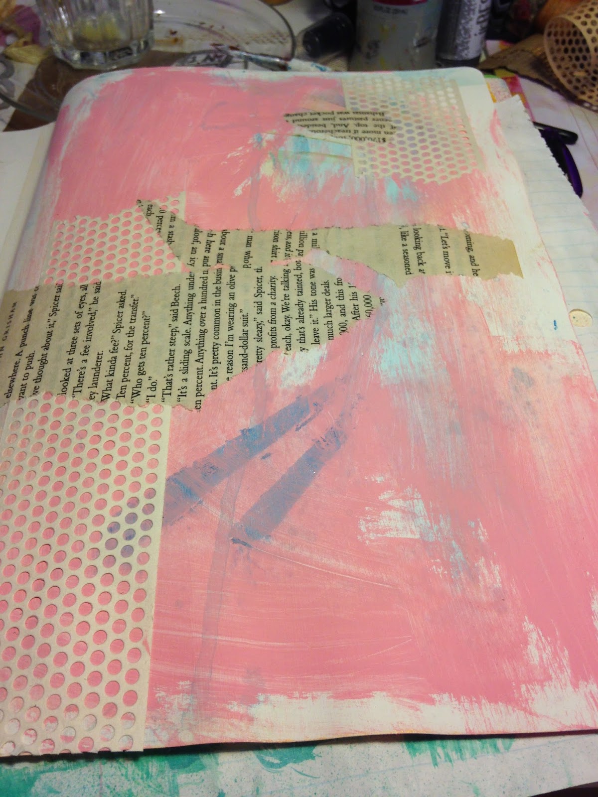 Artful Musings: Textured Art Journal Page - Start to Finish