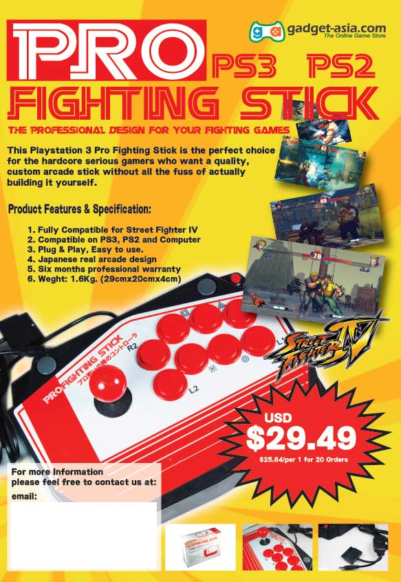 TOTO Workshop: Pro Fighting stick leaflet (Xbox 360, PlayStation 3 and ...