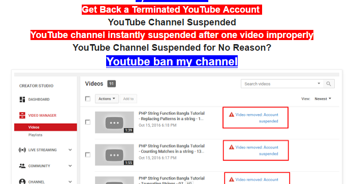 Get Back a Terminated YouTube Account - Guide You How to Make Money ...