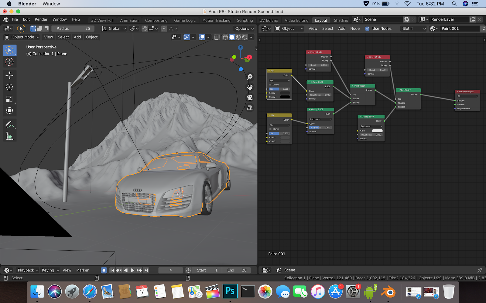 Blender Realistic Car Texture and lighting - SGC