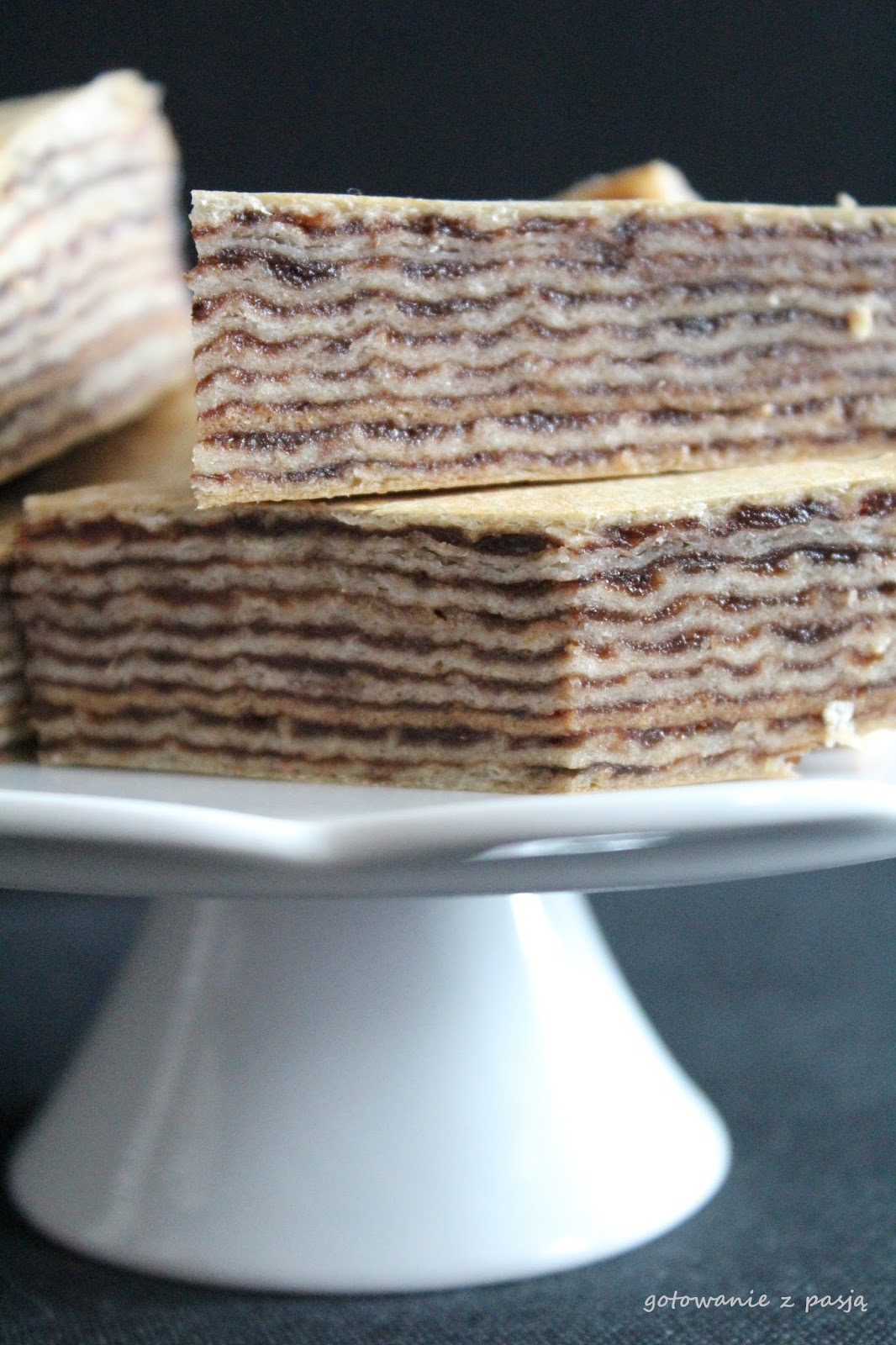 wafle z powidłami śliwkowymi