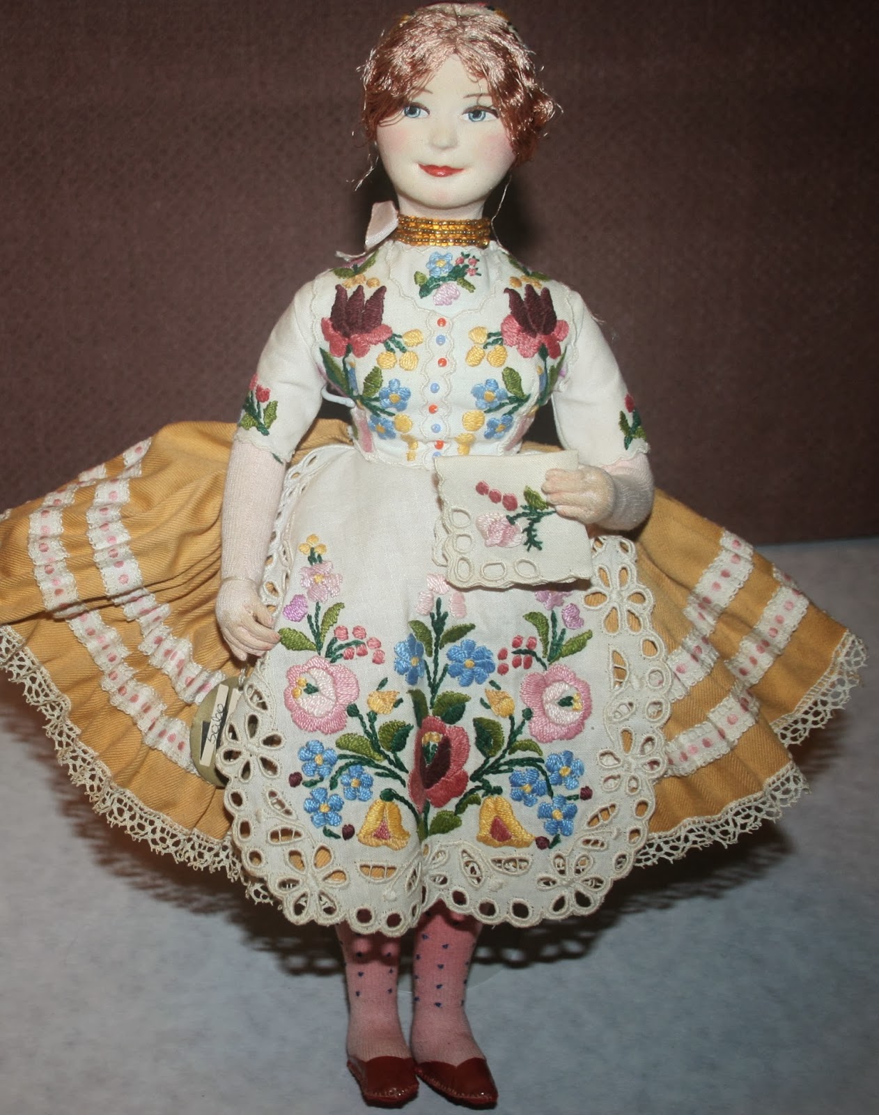 PLANET OF THE DOLLS: Doll-A-Day 17: Hungarian Embroidered Cloth Doll