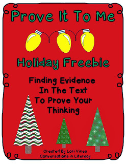 Classroom Freebies Too: Prove It To Me Holiday Edition