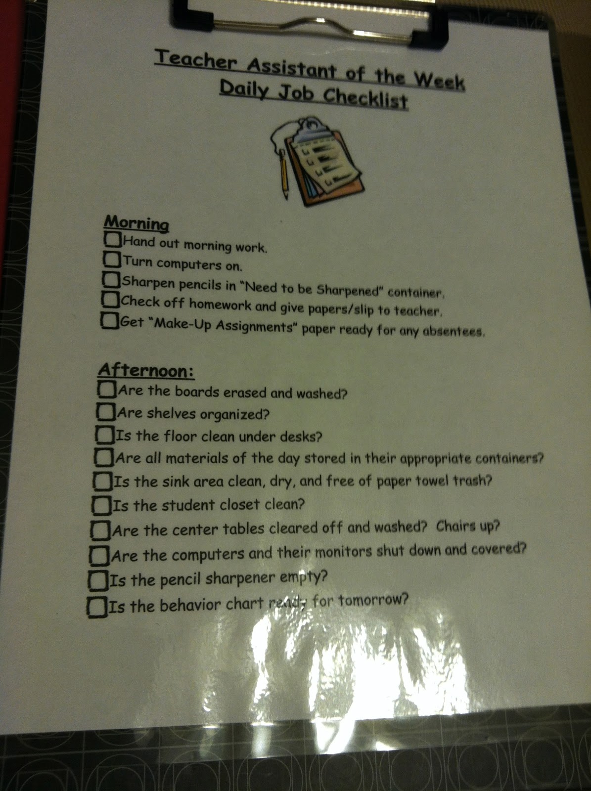 Teaching: Teacher Assistant of the Week