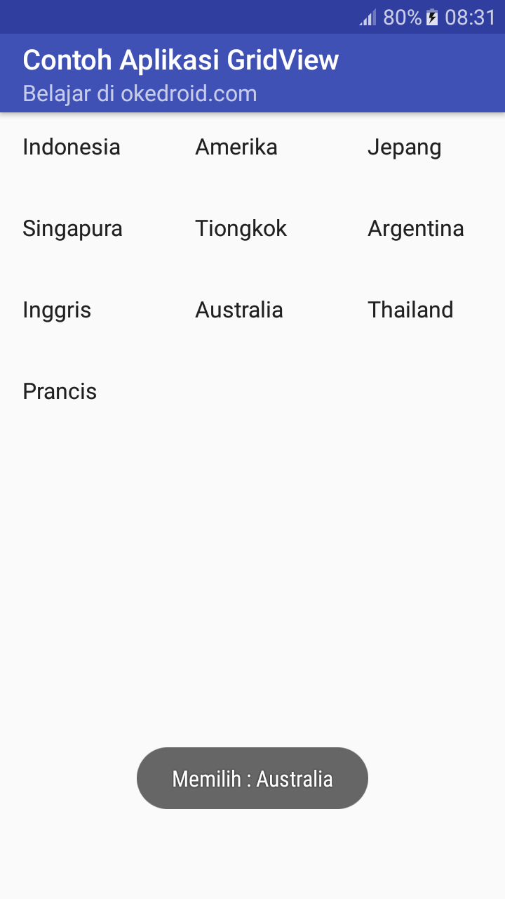 Belajar Cara Menciptakan Gridview Sederhana Di Android Studio - Java ...