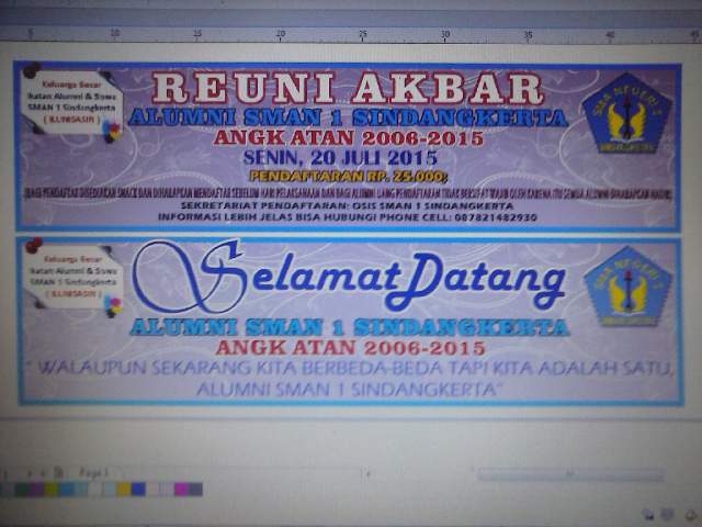 soleh kamaludin: SPANDUK REUNI AKBAR ALUMNI SMAN 1 SINDANGKERTA ...