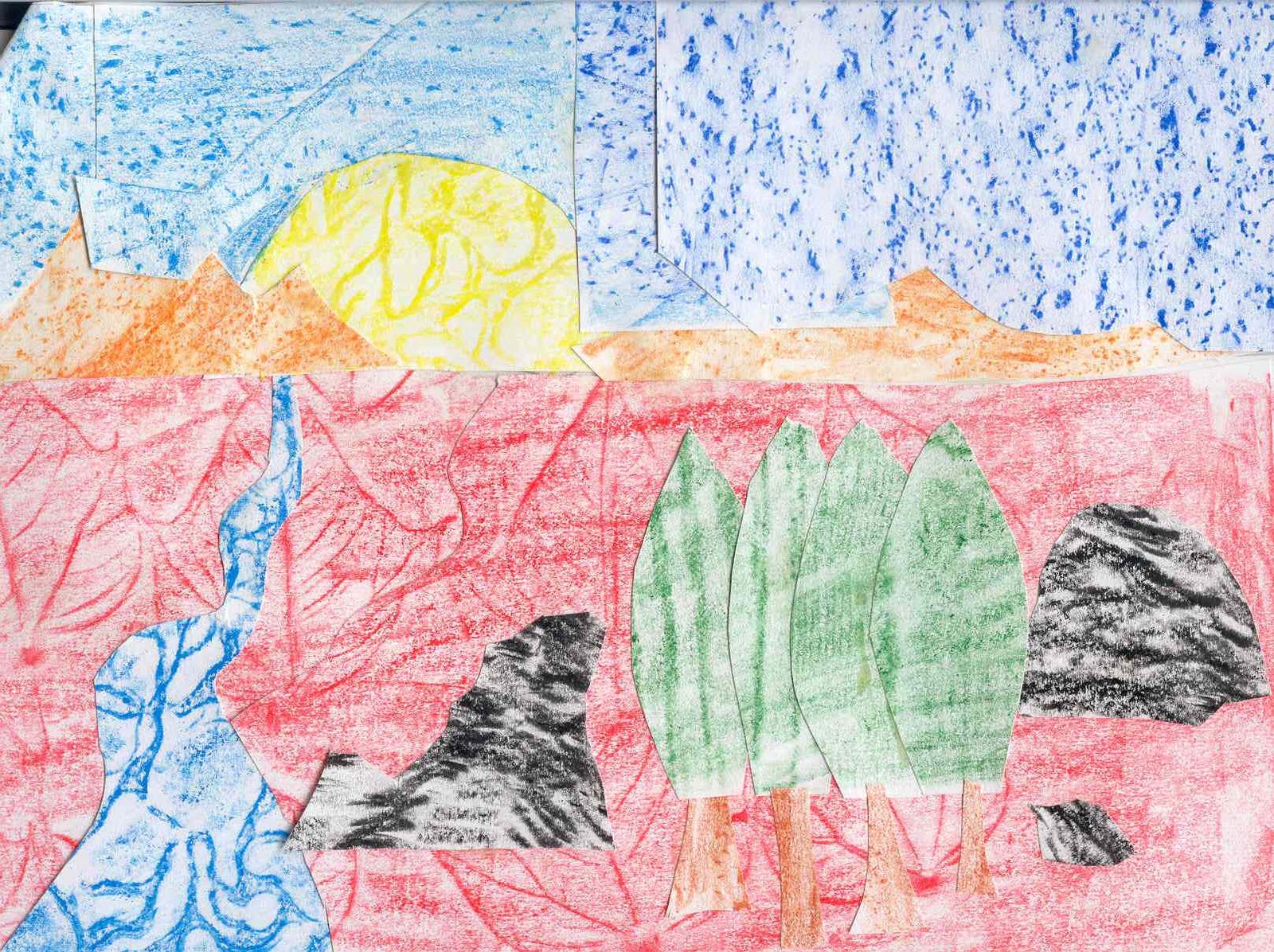 Frente al puente: " COLLAGES" DE TEXTURAS OBTENIDAS POR FROTADO