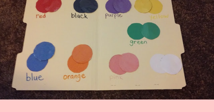 Shield of Faith Homeschool: DIY File Folder Color Matching Game