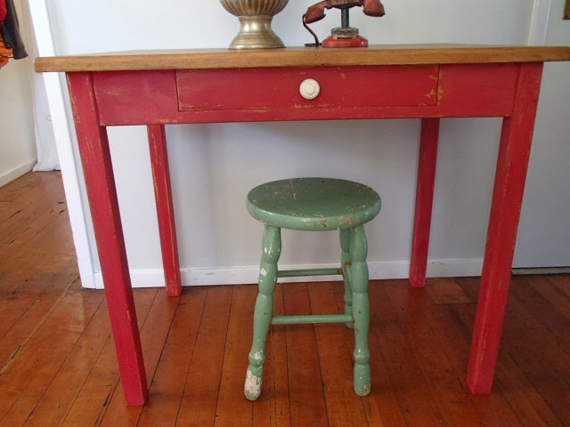 D.D.'s Cottage and Design: MMS Tricycle Red Farm desk/table