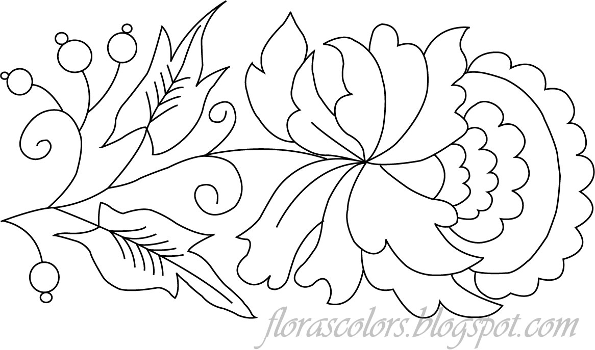 Flora's Colors: Free Hand Embroidery Pattern