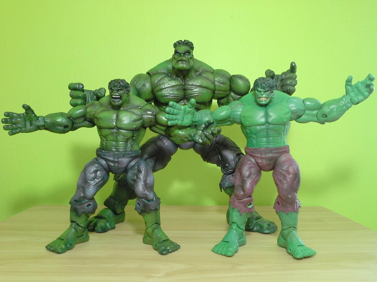 JUST Custom Toy: Repainted Marvel Legends FACE-OFF Hulk (Open Mouth)