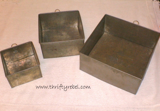 Vintage Baking Pan Shadow Boxes - Color Me Thrifty