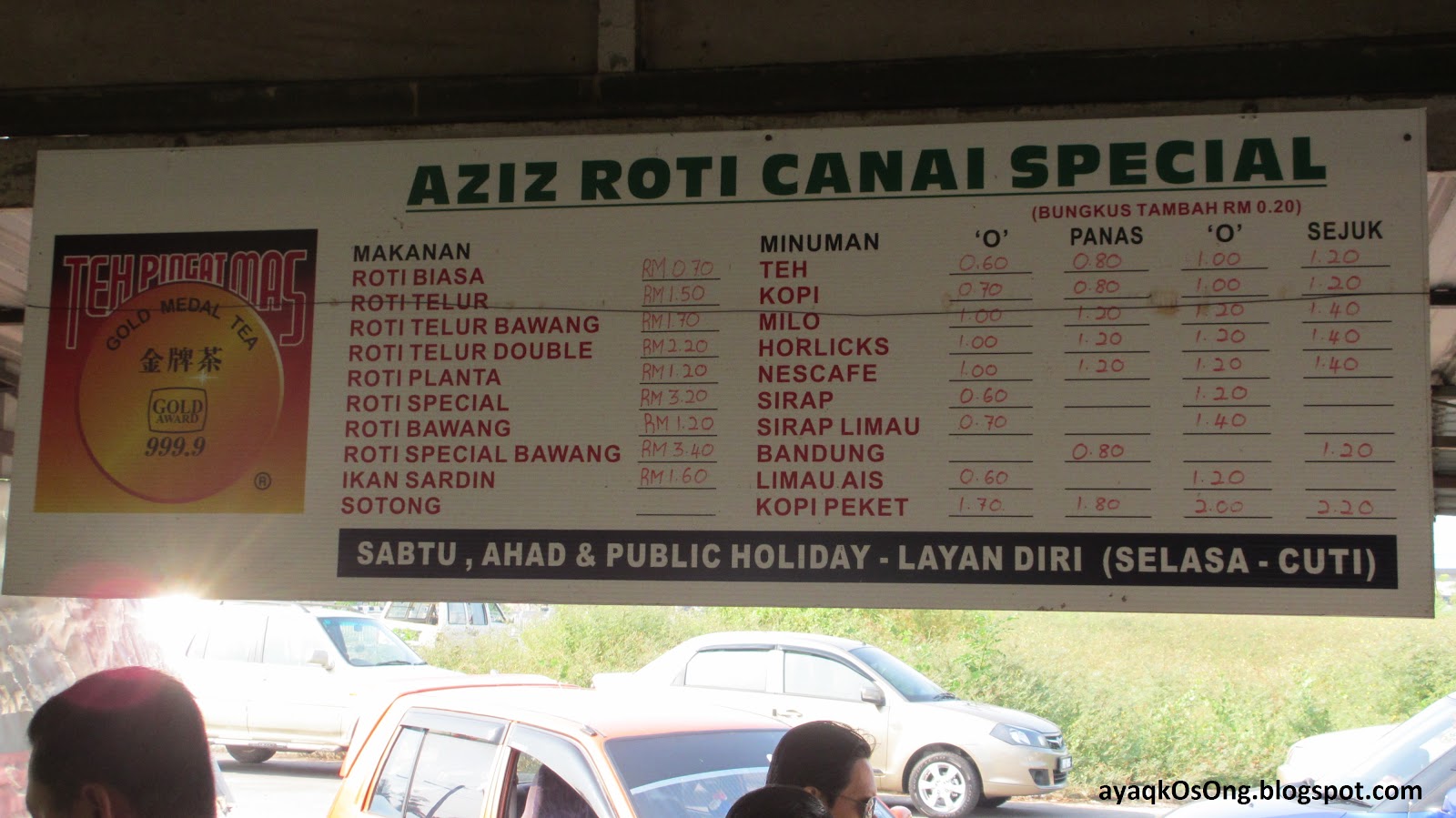 ayaQ kOsOng: rOti canai aziz - teluk air tawar
