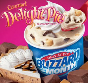 AZFoodDude: Dairy Queen's April Blizzard of the Month - Caramel Delight Pie