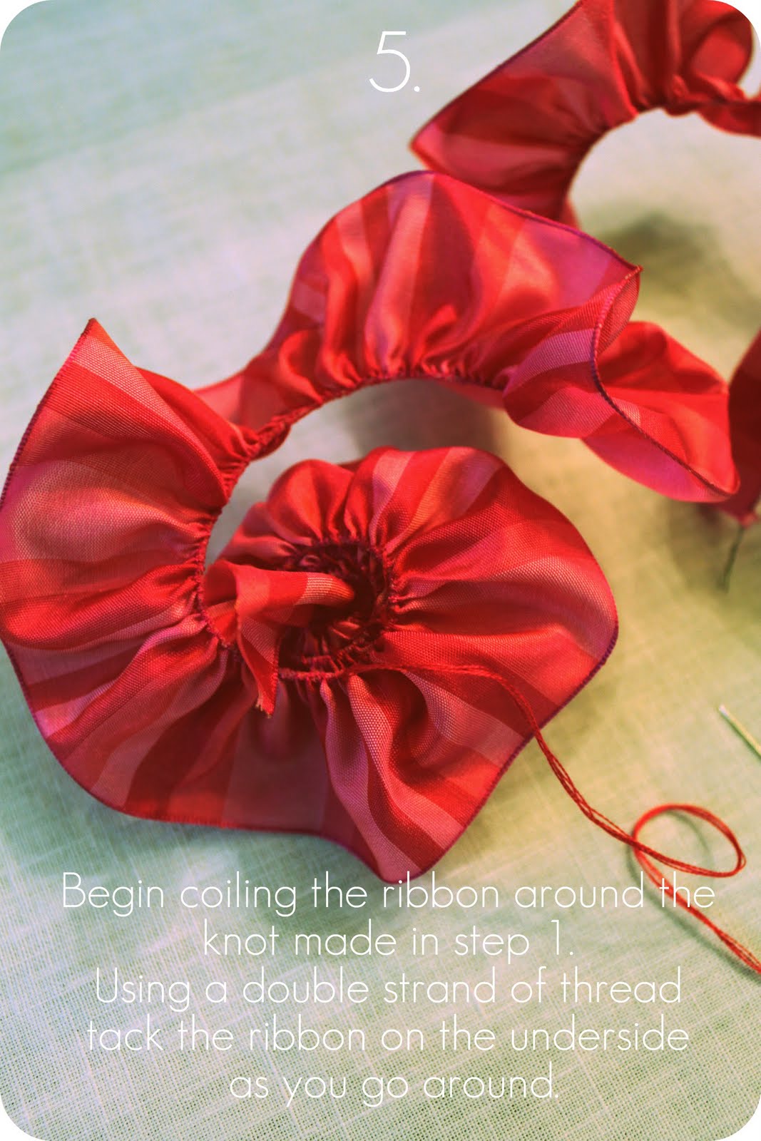 Pulled-Wire Ribbon Rose Tutorial - happenstance home