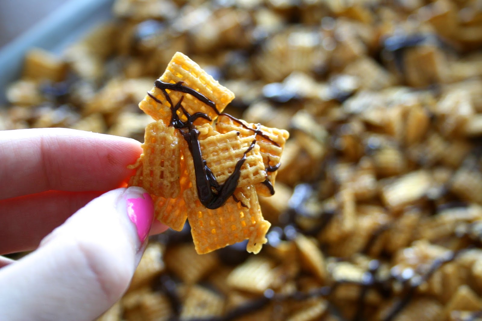 Chex Caramel Chocolate Drizzles