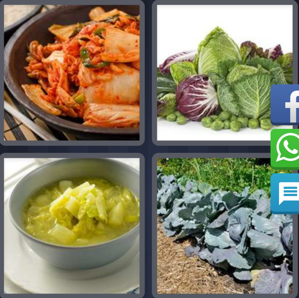 4 Fotos 1 Palabra Pollo Repollo Sopa Lechuga Verduras - Soluciones 3 ...