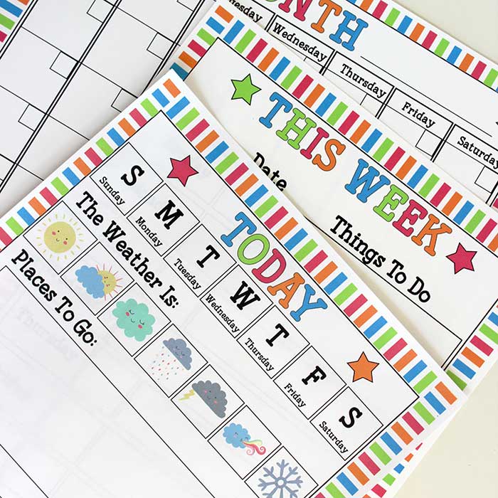 Rock Your Routine with a Printable Planner for Kids | Sunny Day Family