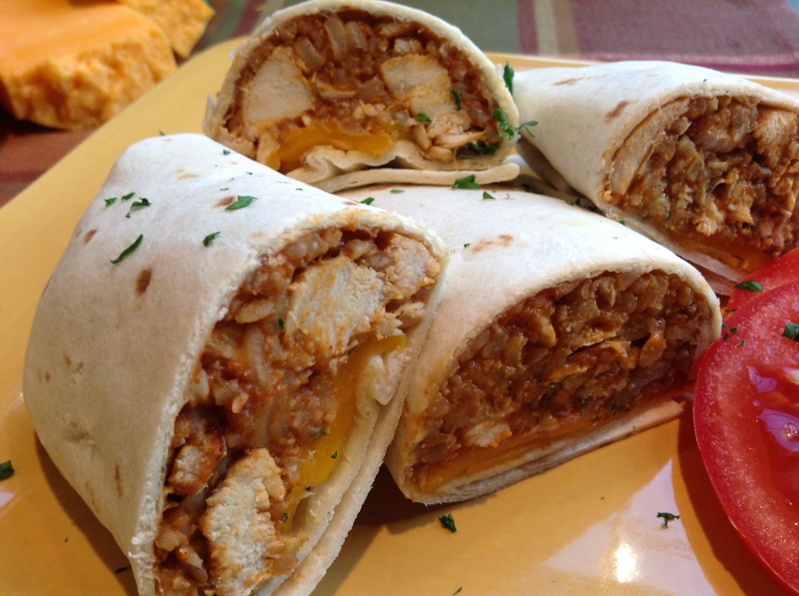 Chicken and Rice Burritos
