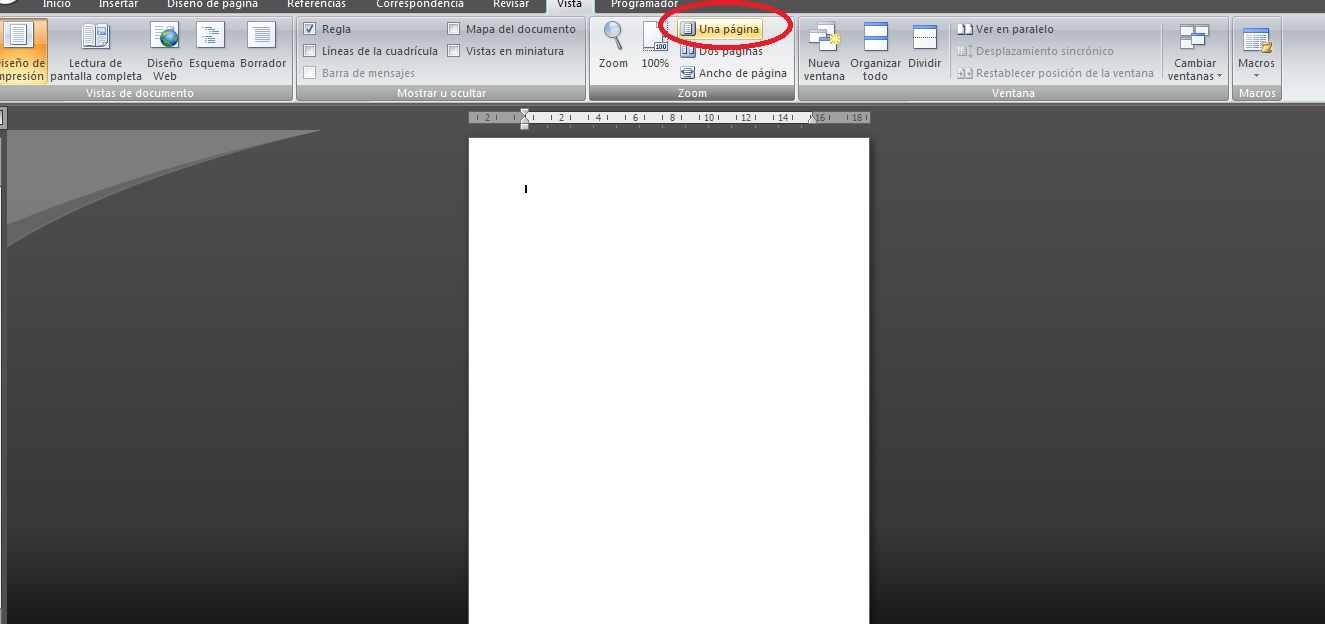 Aprendiendo Word: Zoom