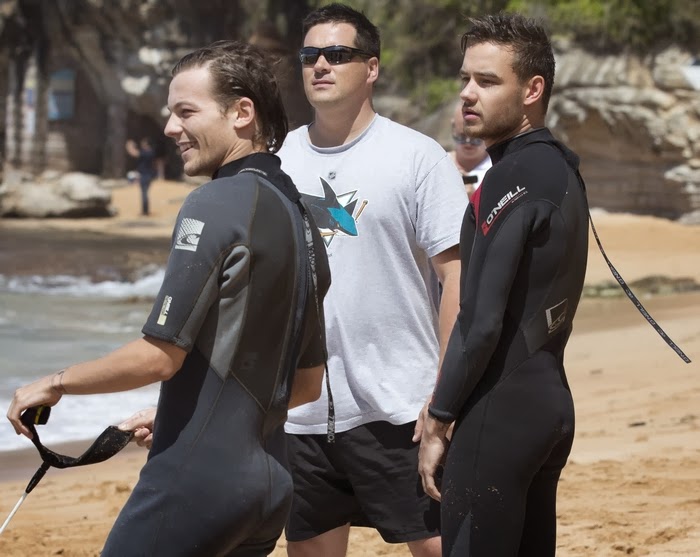 Los Ronrones: Liam Payne y Louis Tomlinson hacen surf en Australia