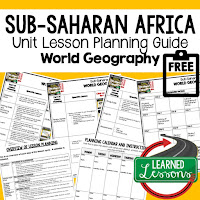 World Geography Lesson Plan Guides, World Geography Pacing Guide, World ...
