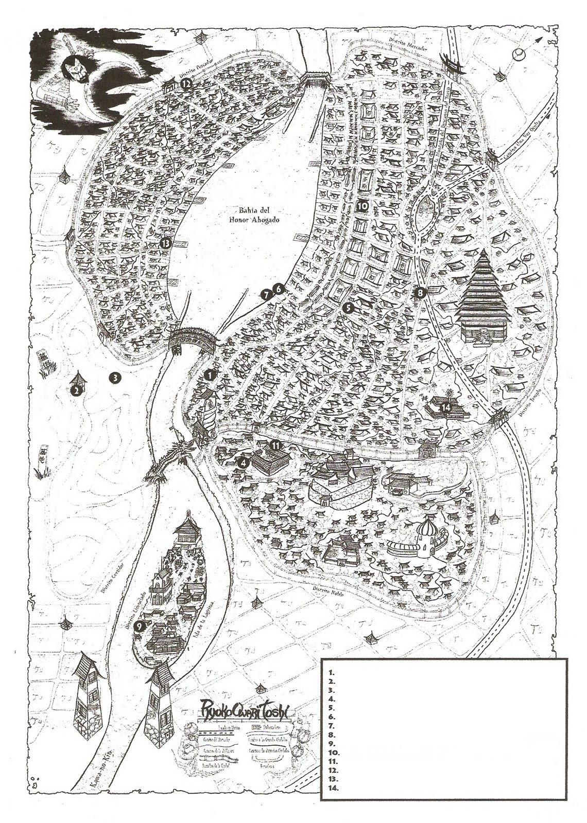 Mapa de la ciudad de Ryoko Owari