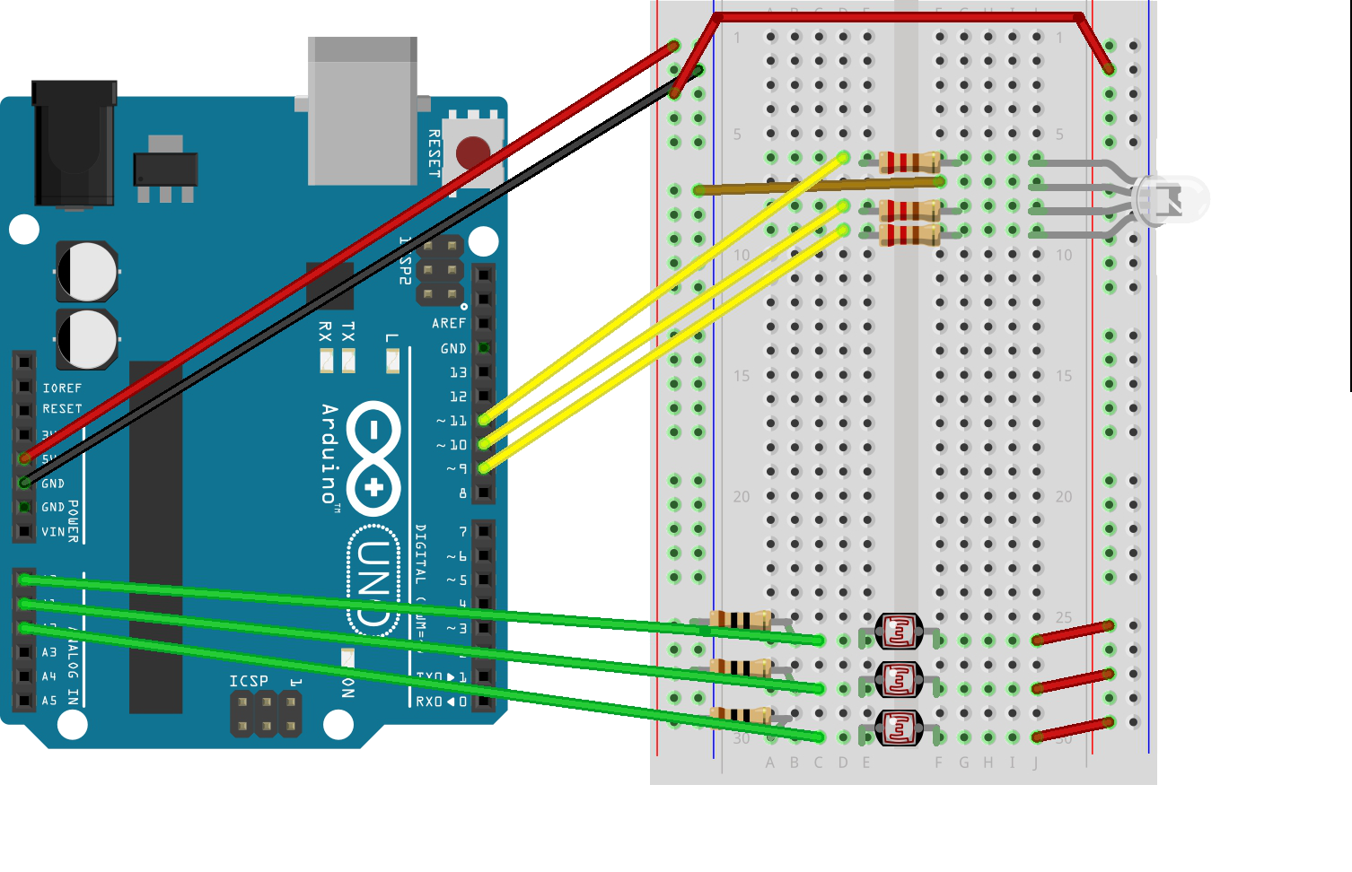 ARDUINO: LED tricolor (rgb)