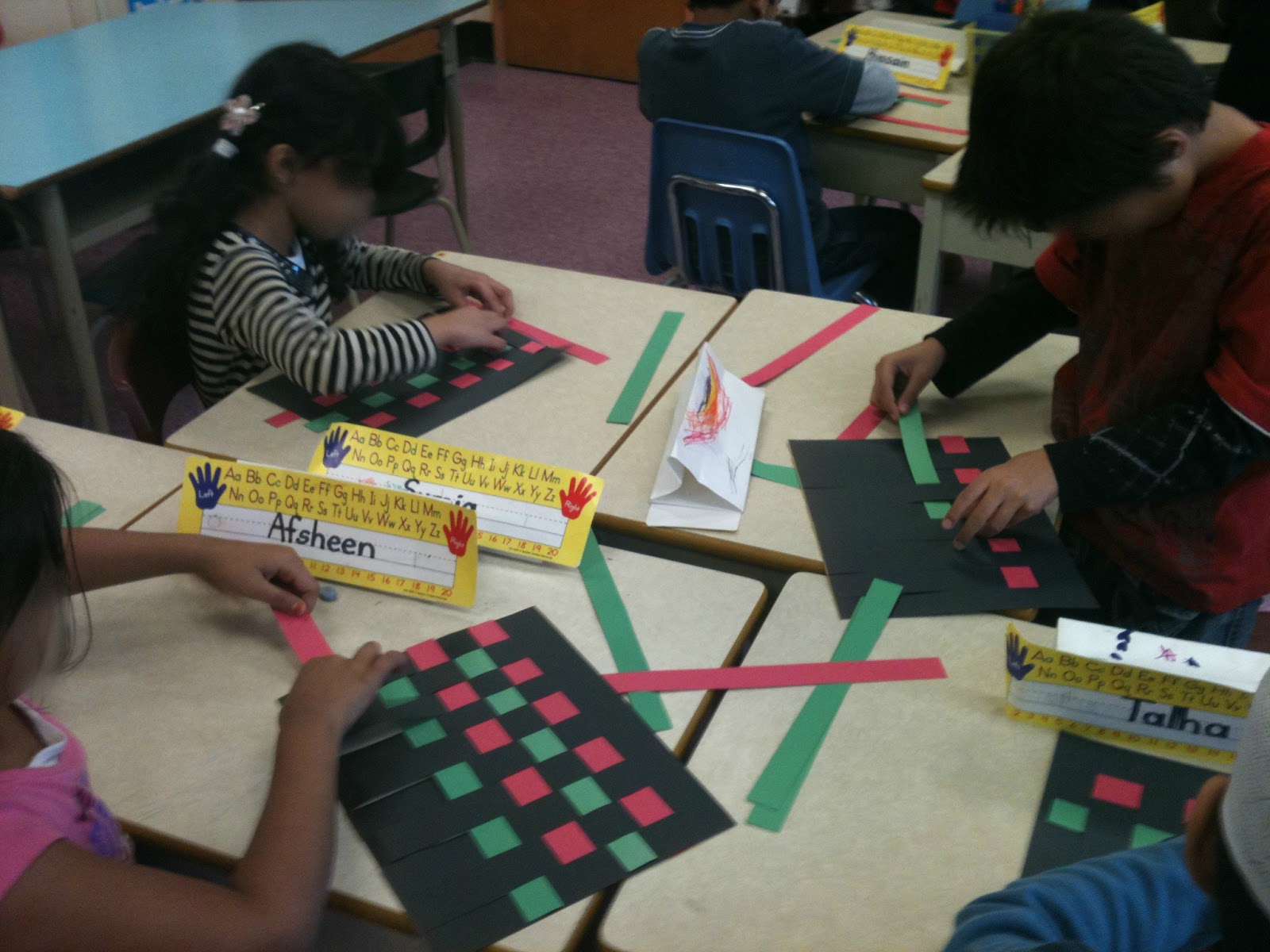 Ms. Humphries' Grade 2 Class: Mkeka Mats for Kwanzaa!