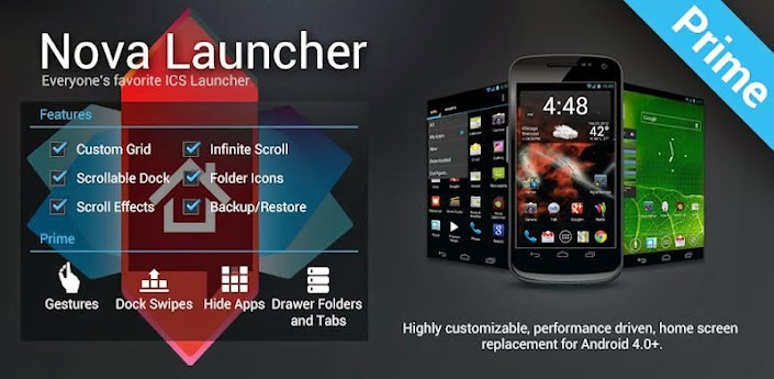 Nova Launcher Prime v4.0 + TeslaUnread v3.3 - Tudo para LG L20