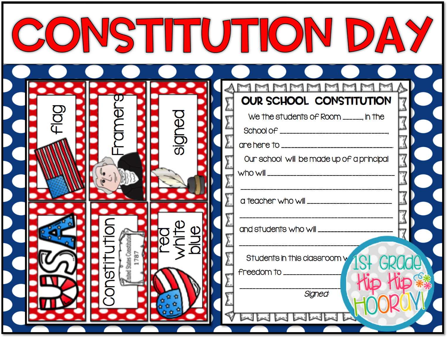 1st Grade Hip Hip Hooray!: Constitution Day! September 17th