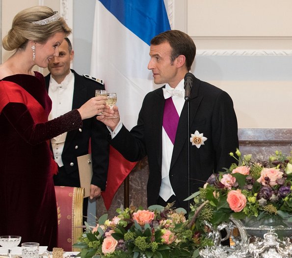 Dinner - State visit of President Emmanuel Macron to Belgium