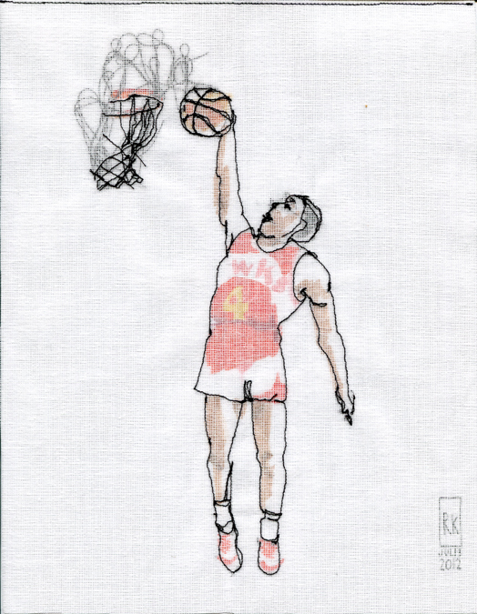 Stitched by Rick: Stitched Portraits: Spud Webb