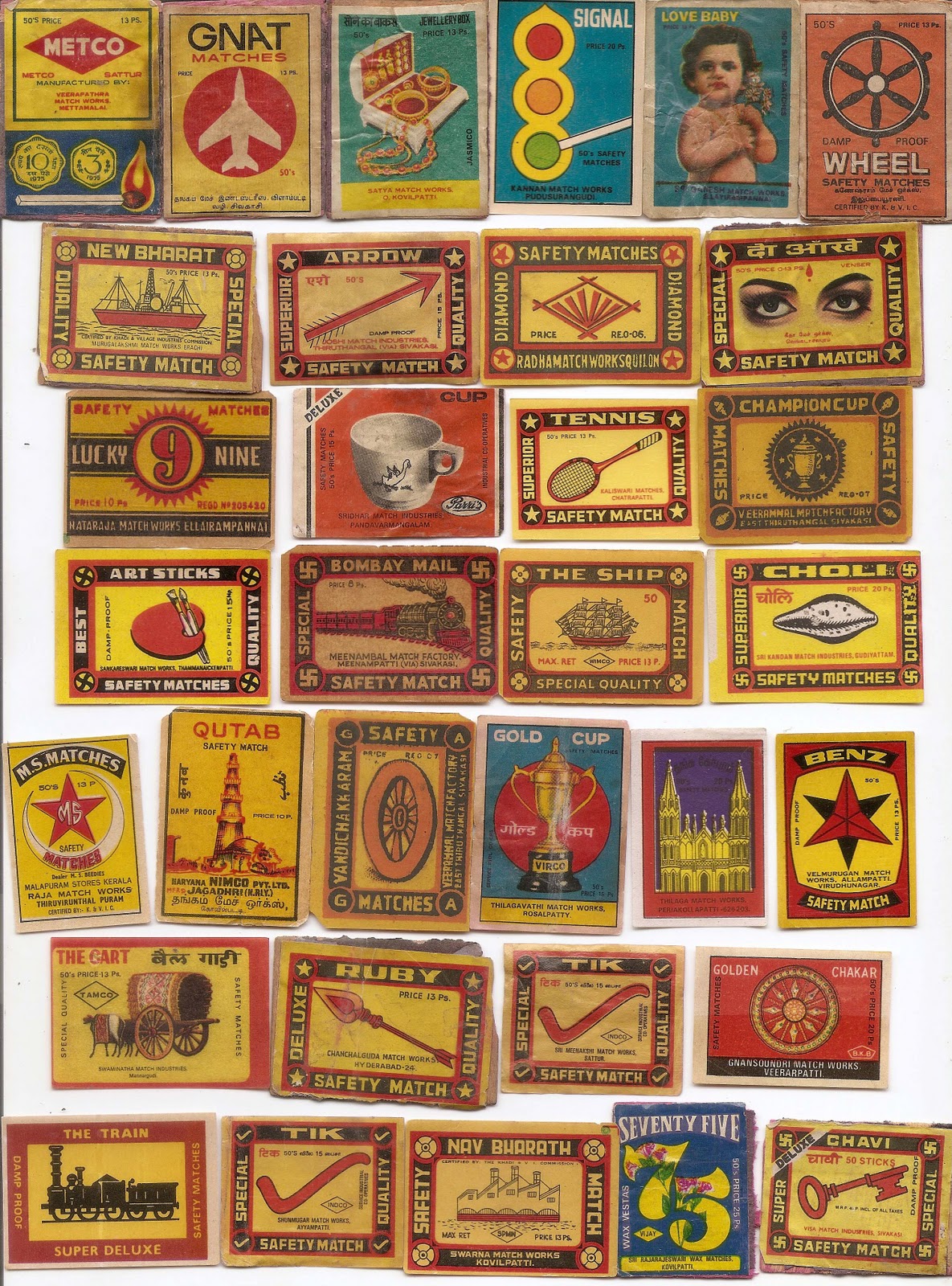 Arnon Reisman - A Phillumenist: Old Matchboxes labels form India - Many ...